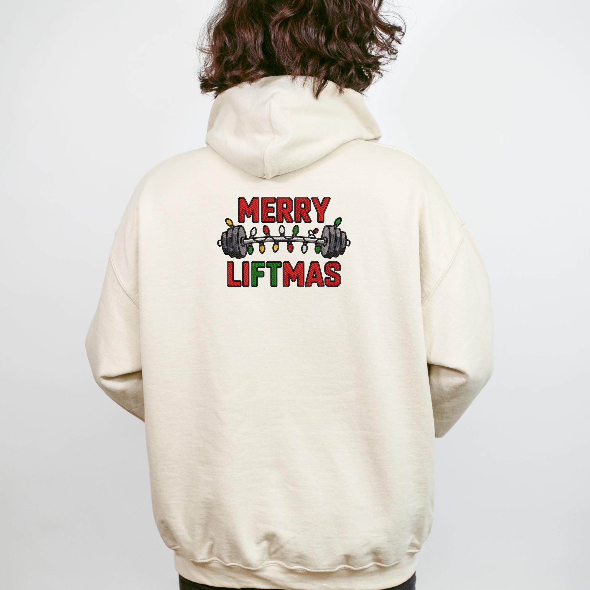 Merry Liftmas Embroidery Design, Funny Fitness Holiday Pattern ...