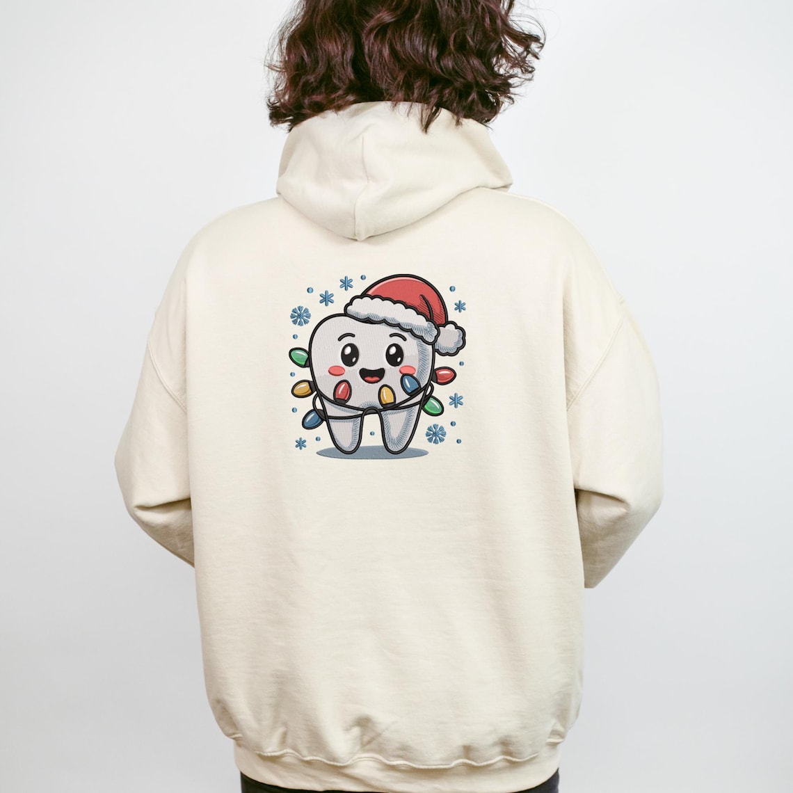 Tooth Christmas Snowman Embroidery Design, Dentist Holiday Pattern ...