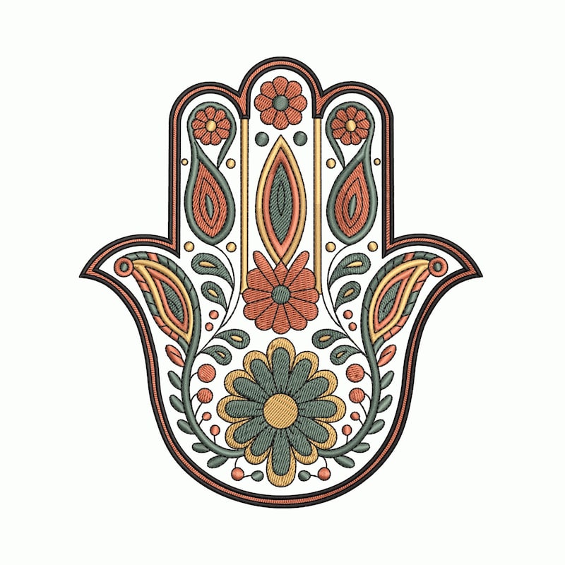 Hamsa Embroidery Design - Etsy