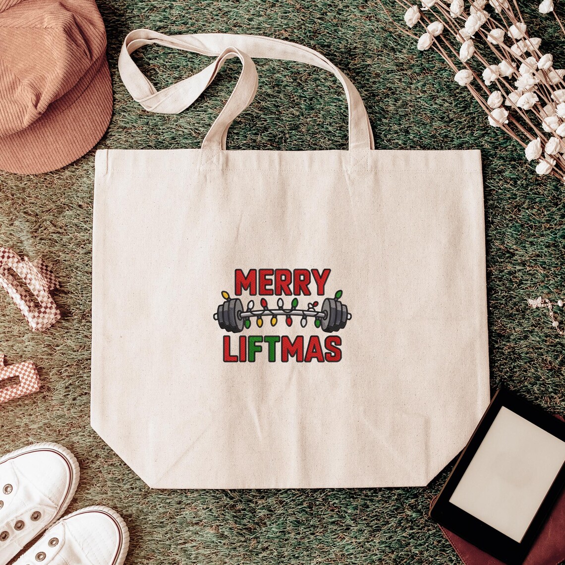 Merry Liftmas Embroidery Design, Funny Fitness Holiday Pattern ...
