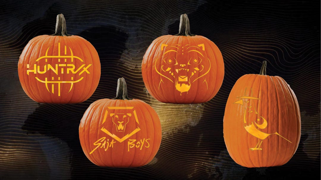 K-pop Demon Hunters Pumpkin Carving Patterns - Etsy