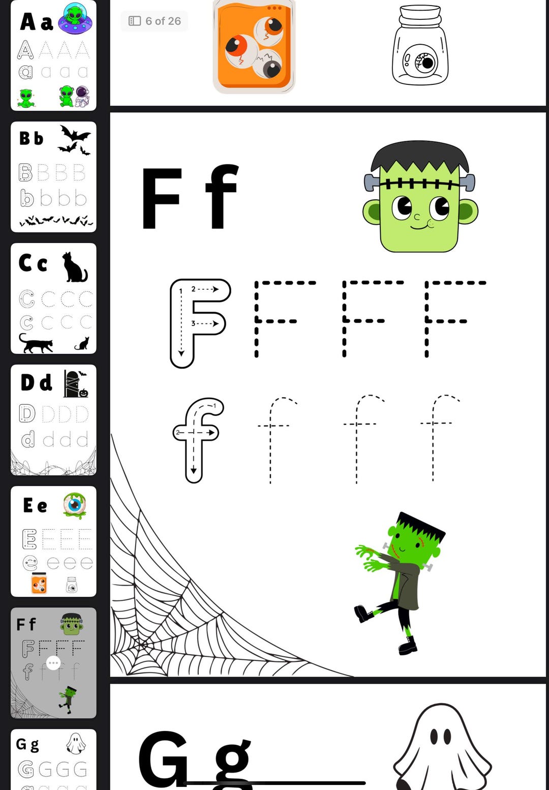 Halloween Letter Trace Printable for Toddlers - Etsy