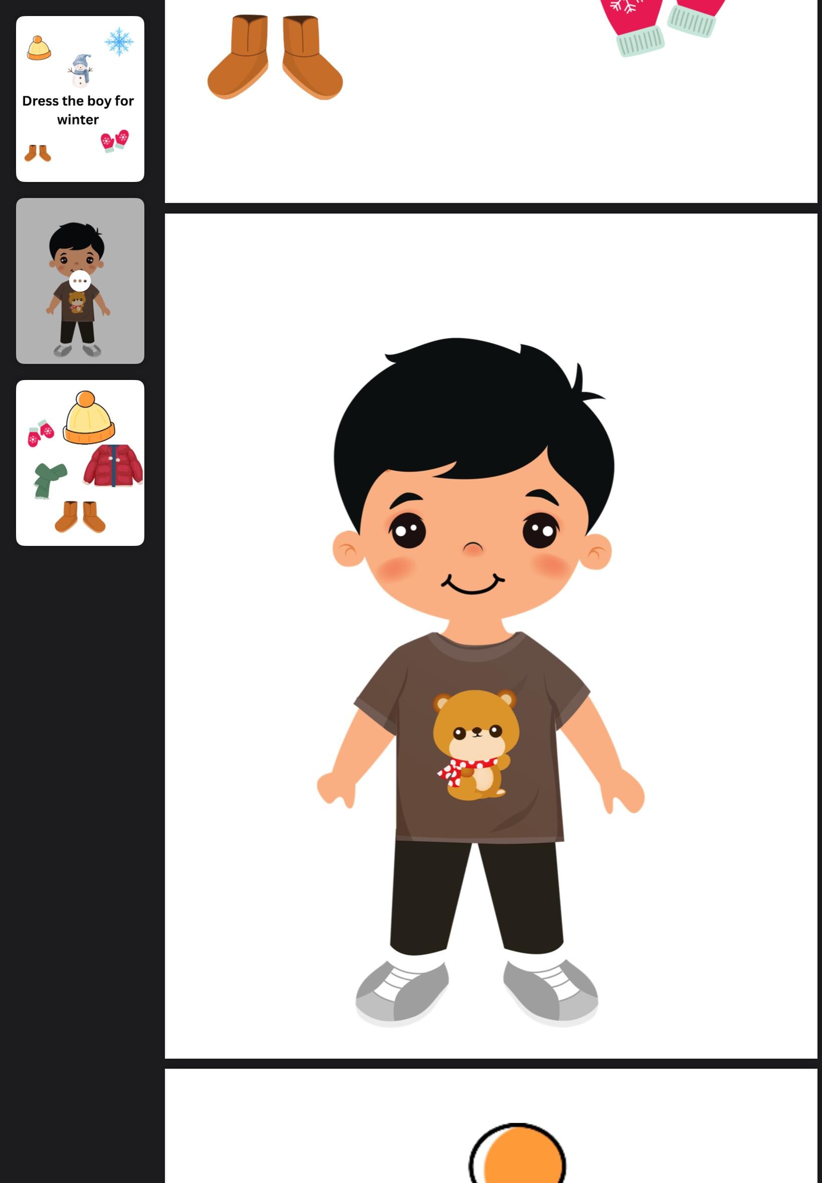 Dress the Boy for Winter – Printable Cut and Glue Activity for Kids - Etsy