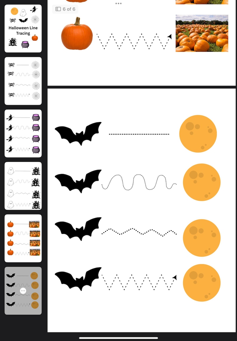 Halloween Line Tracing Printable - Etsy