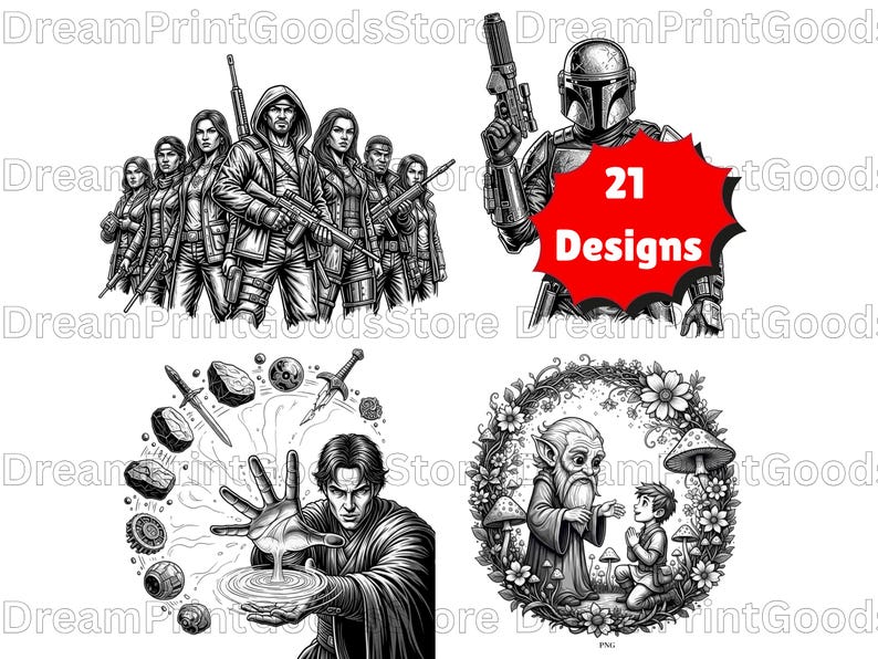 21 Galactic Legends Slate Coaster Designs | Laser Engraving PNG Bundle ...