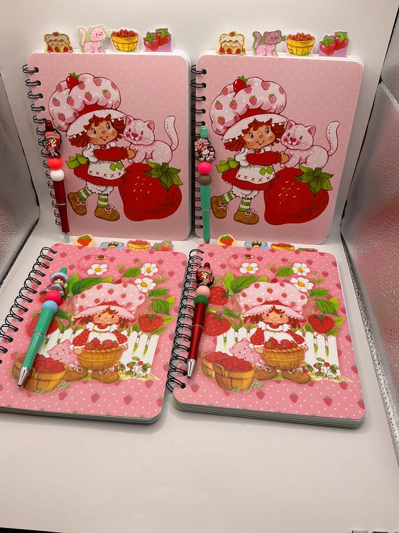 Strawberry Shortcake Journal and Focal Bead Set - Etsy