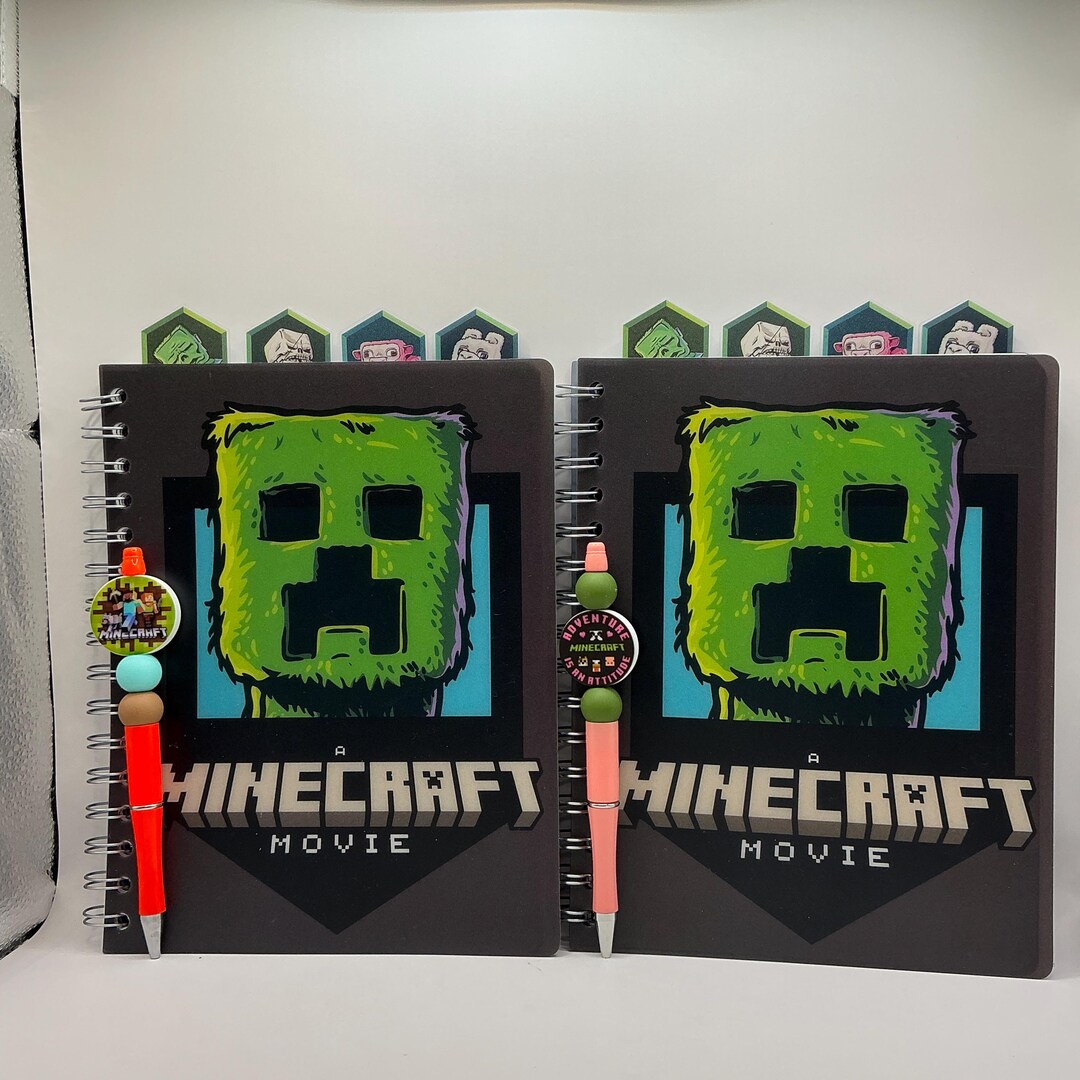 Minecraft Journal and Focal Bead Pen - Etsy