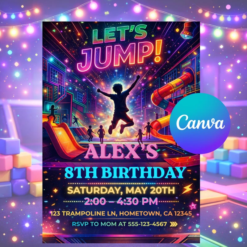 Teen Party Flyer Template - Etsy