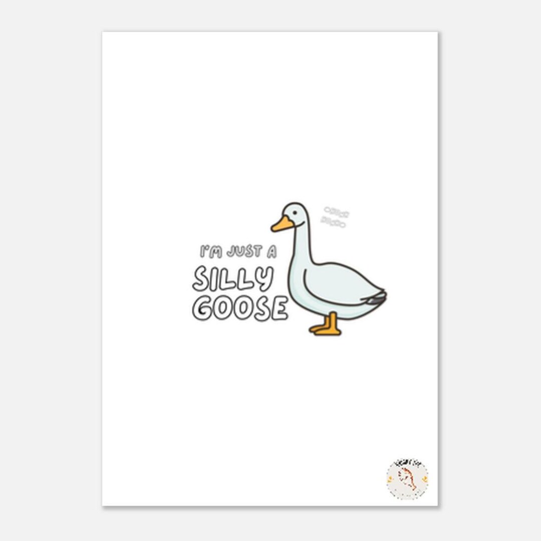 Silly Goose A3 Poster: Quirky Wall Art for Playful Decor - Etsy