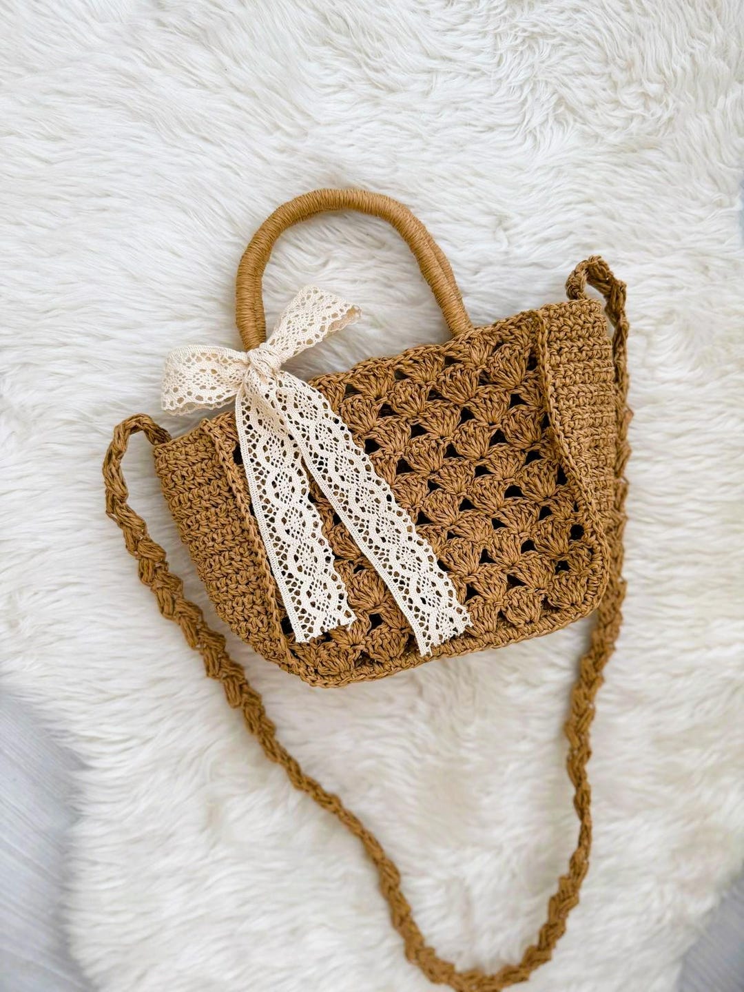 Handmade Crochet Paper Yarn Tote Bag: Eco-friendly Summer Style - Etsy