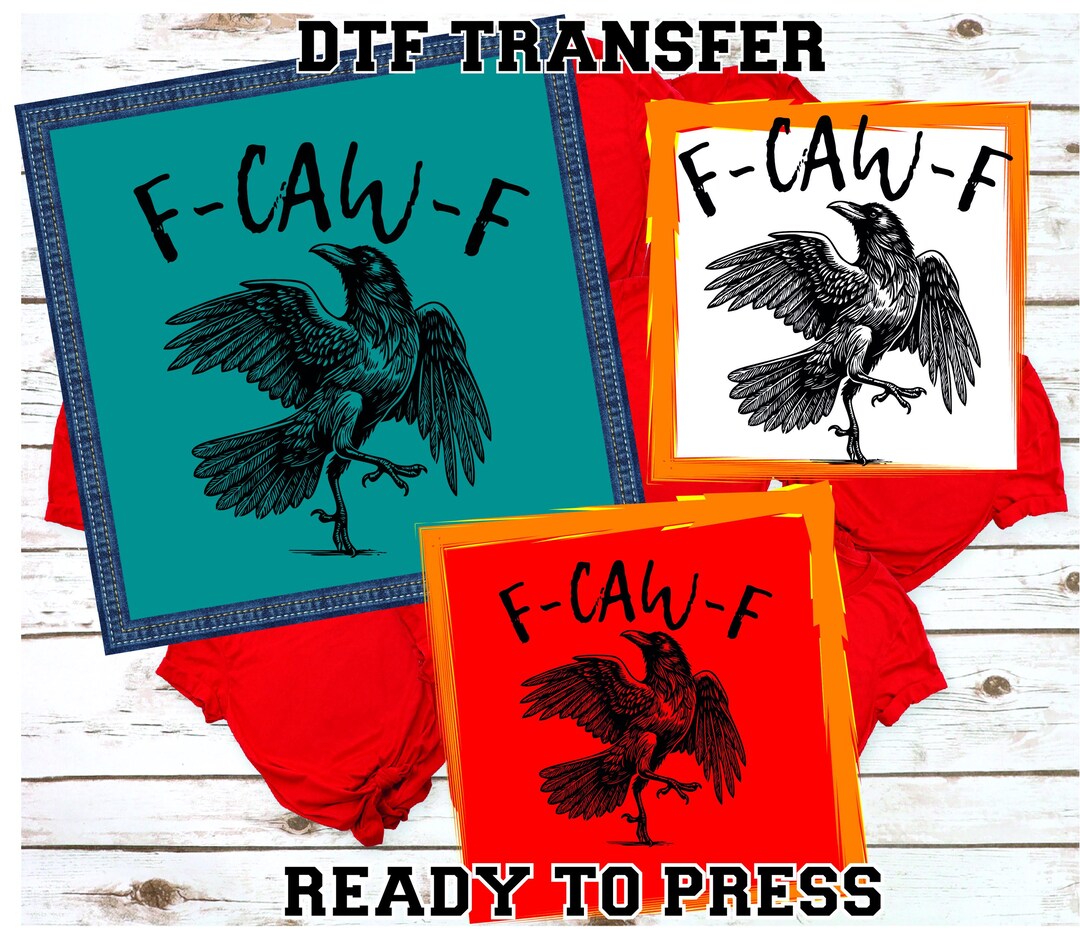 F-caw-f Crow Meme DTF Print: Animal Lover Heat Transfer - Etsy