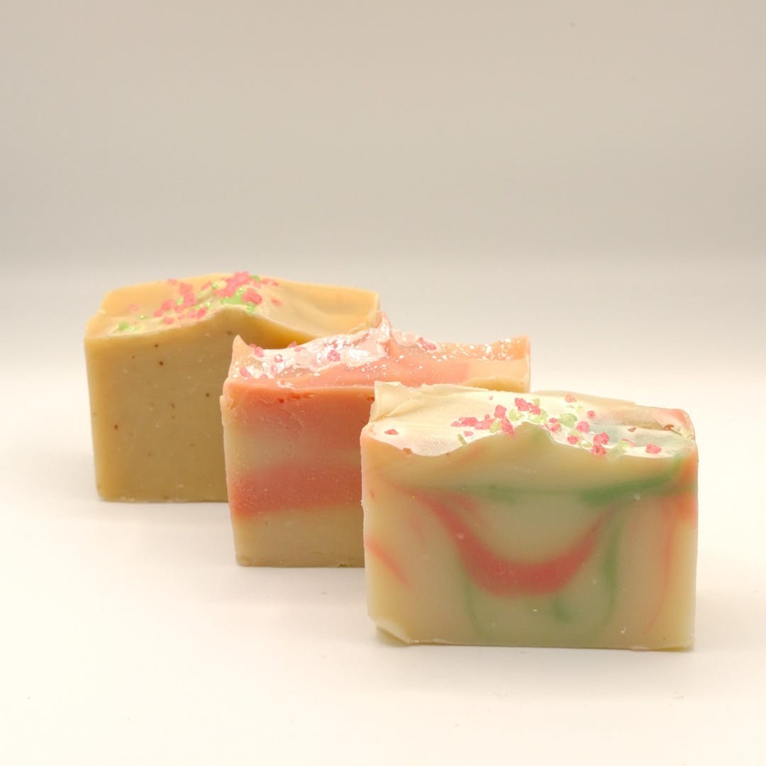 Winter and Holiday Handmade Cold Process Soaps With Mango Butter and ...