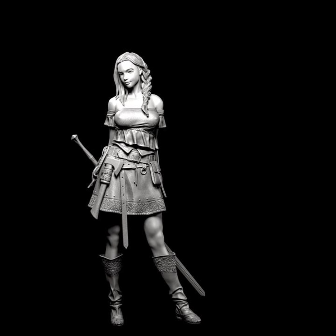 Mercenary Selene | Female Warrior Miniature | 75 Mm • 120 Mm • 1/12 ...