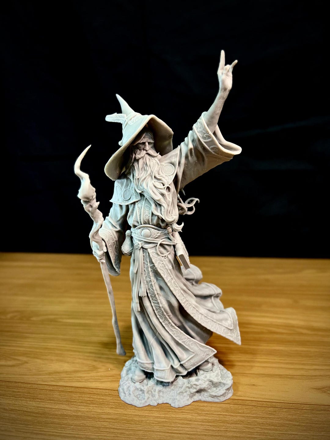 Merlin Wizard Resin Statue | Fantasy Mage | Unpainted 3D Print Figure ...