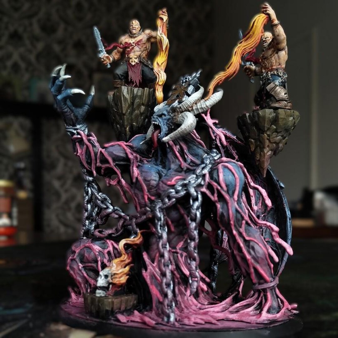 Gigantic Wrath of War Greater Daemon | 32mm Scale Resin Miniature ...