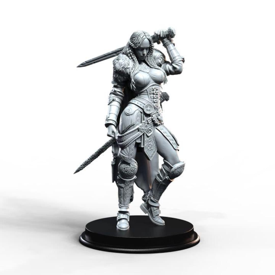 Norse Valkyrie |TTRPG Dnd Miniature | 32mm - 75mm Resin Figure | Viking ...