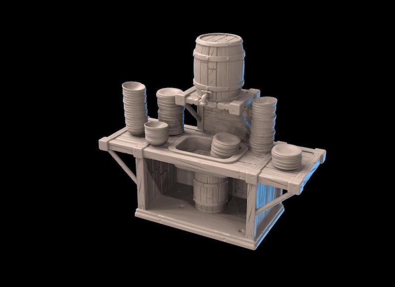 3D Print Medieval Tavern Furniture Set |dnd TTRPG Terrain | Fantasy ...
