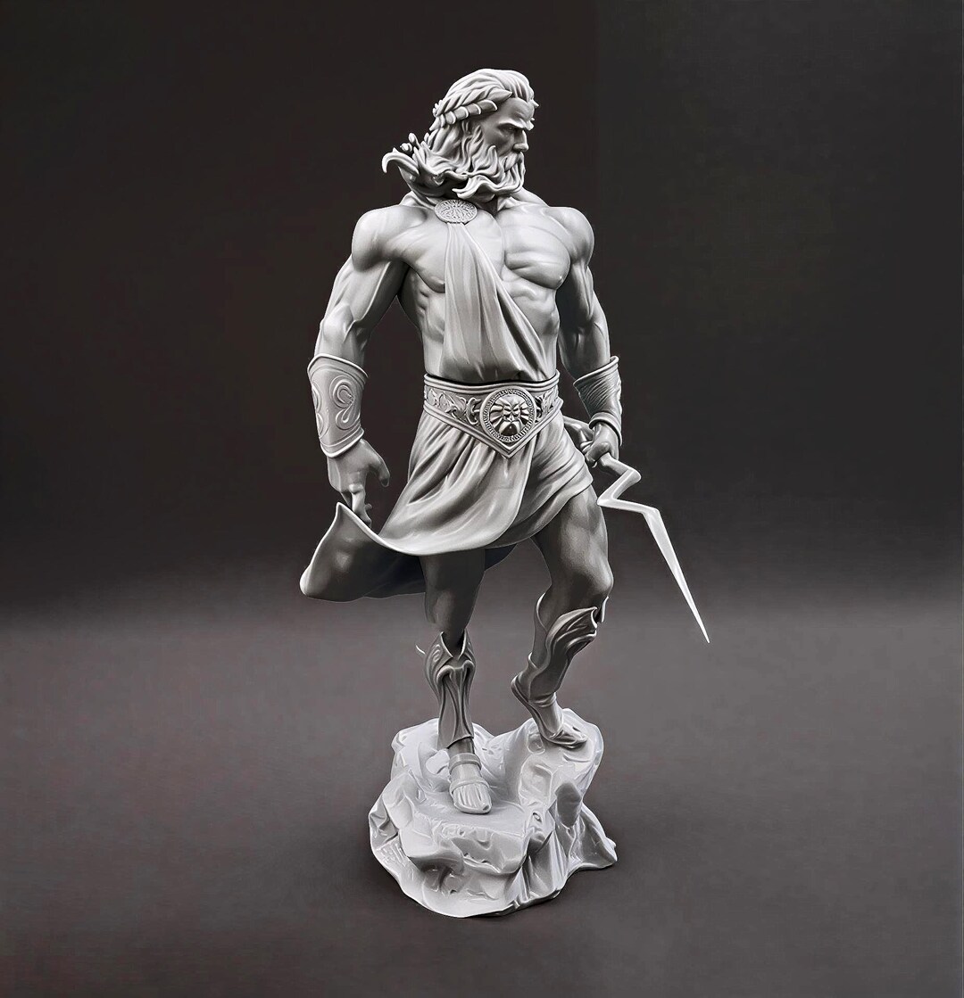 Zeus Resin Statue | Greek Mythology Display Model |1/4 - 1/9 - 1/12 ...