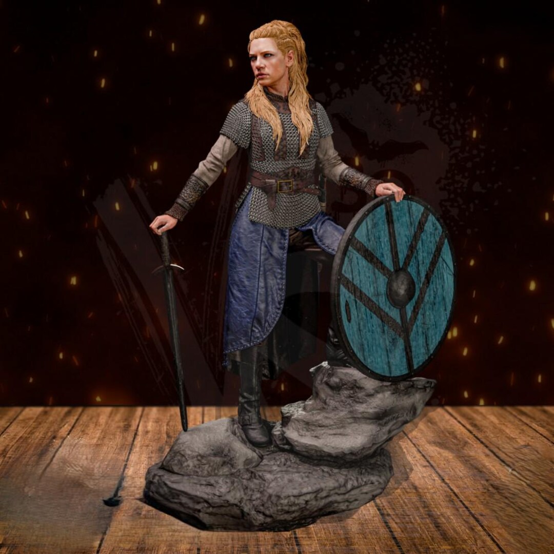 Viking Shieldmaiden Statue | Female Warrior Freydis |1/6 - 1/10 Scale ...