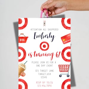 Target Themed Red Invitation - Etsy