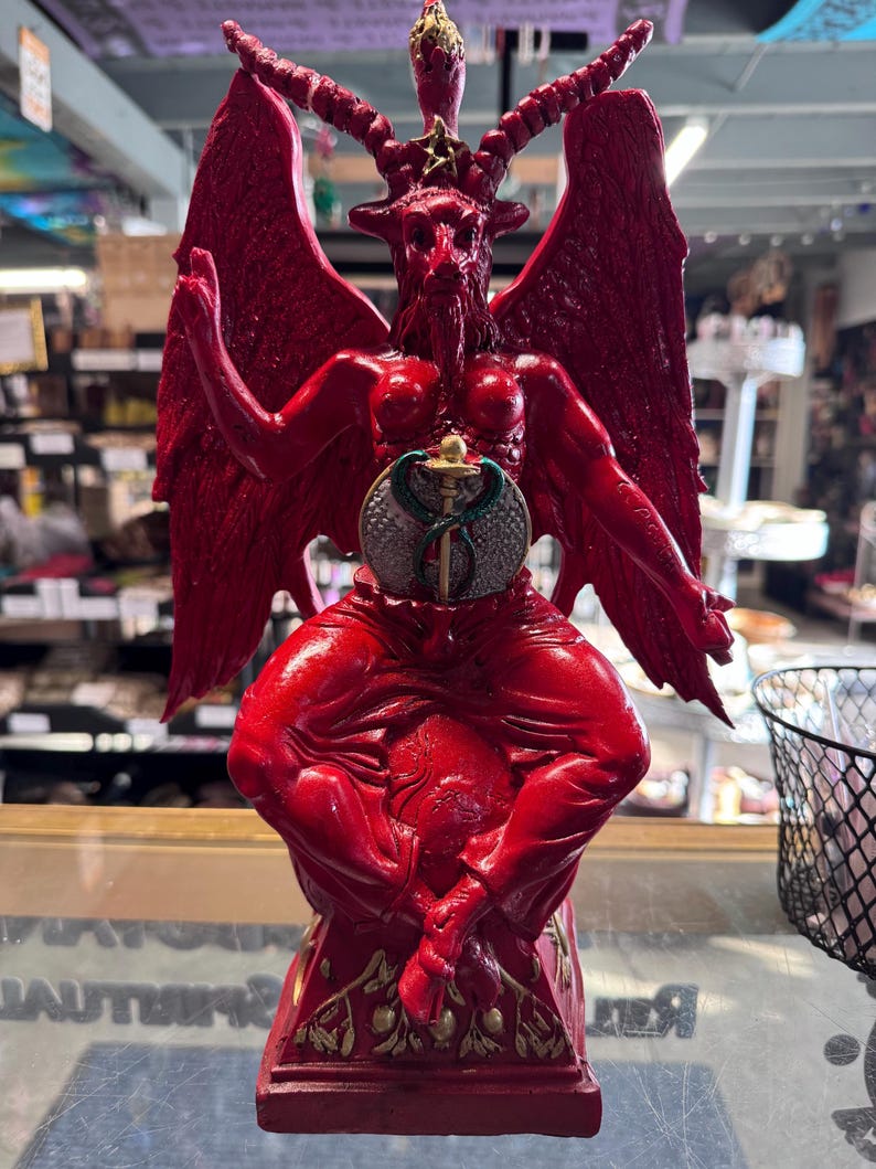 Baphomet Statue | Occult Altar Figure | Symbol of Balance, Knowledge ...