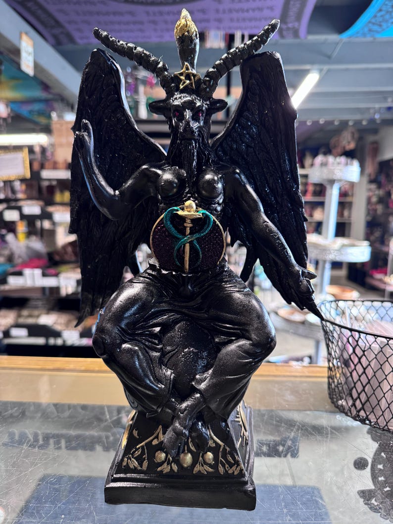 Baphomet Statue | Occult Altar Figure | Symbol of Balance, Knowledge ...