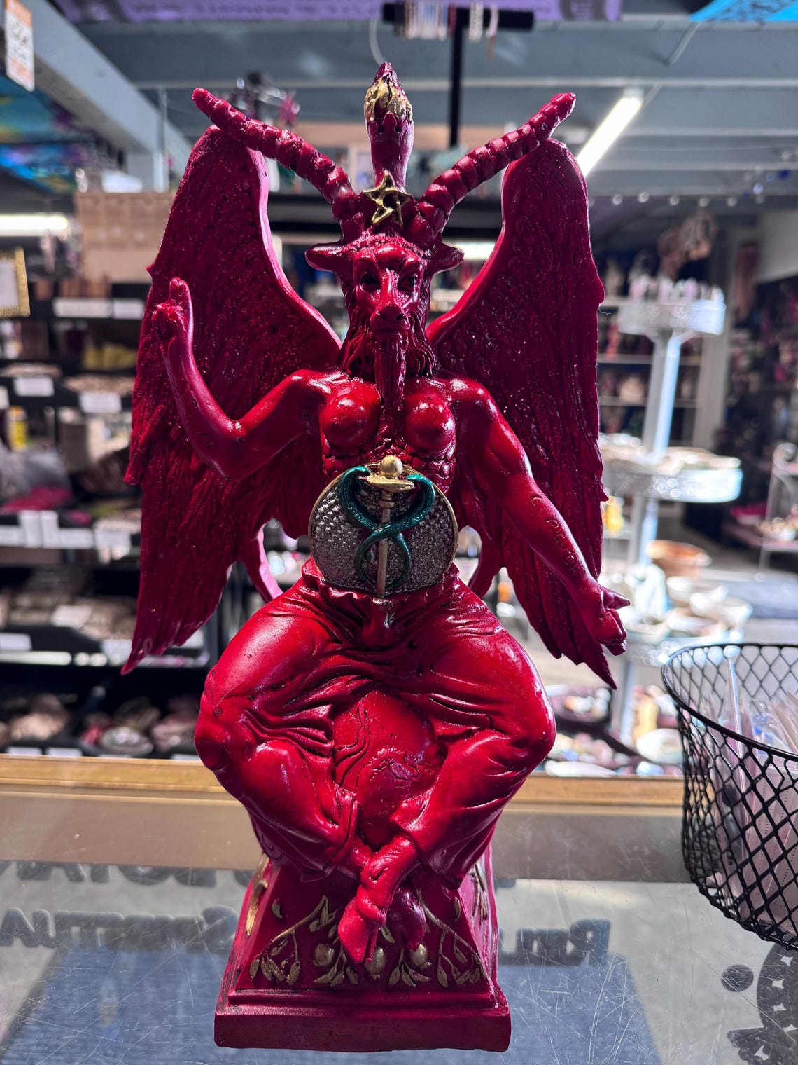 Baphomet Statue | Occult Altar Figure | Symbol of Balance, Knowledge ...