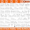 Stick Figure Clipart Bundle: 200 SVG PNG Files - Etsy Canada
