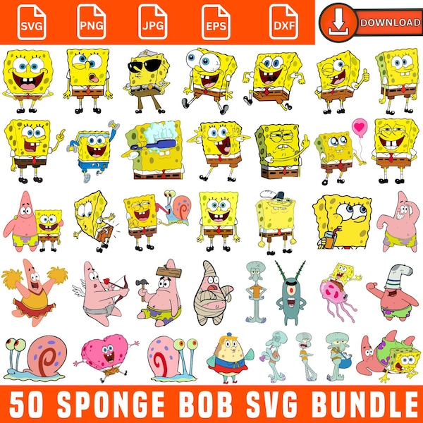 Bob Sponge Cliparts - Etsy UK