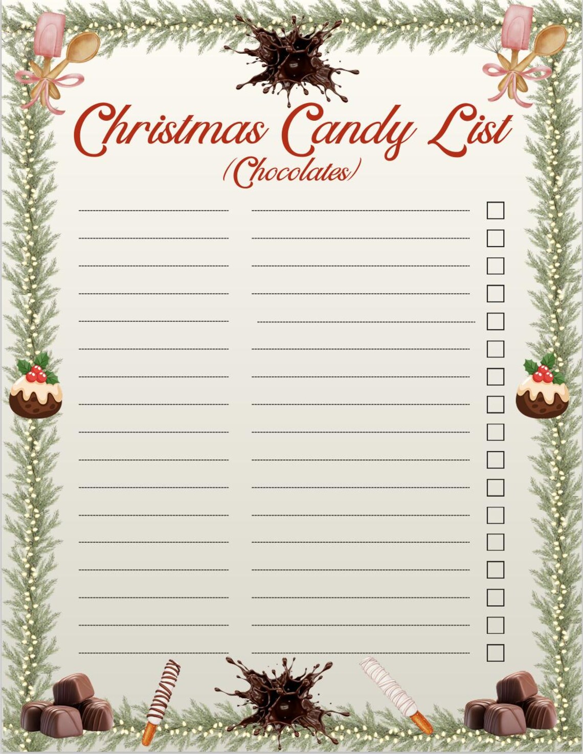 Christmas Gift and Treat Checklist Bundle - Etsy