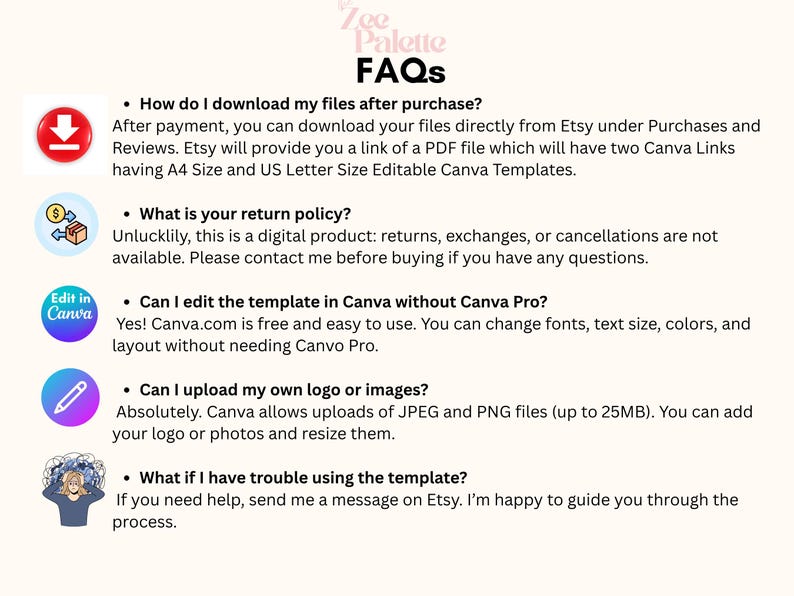 Fillable Invoice Template: Modern Canva File (digital Download), a ...