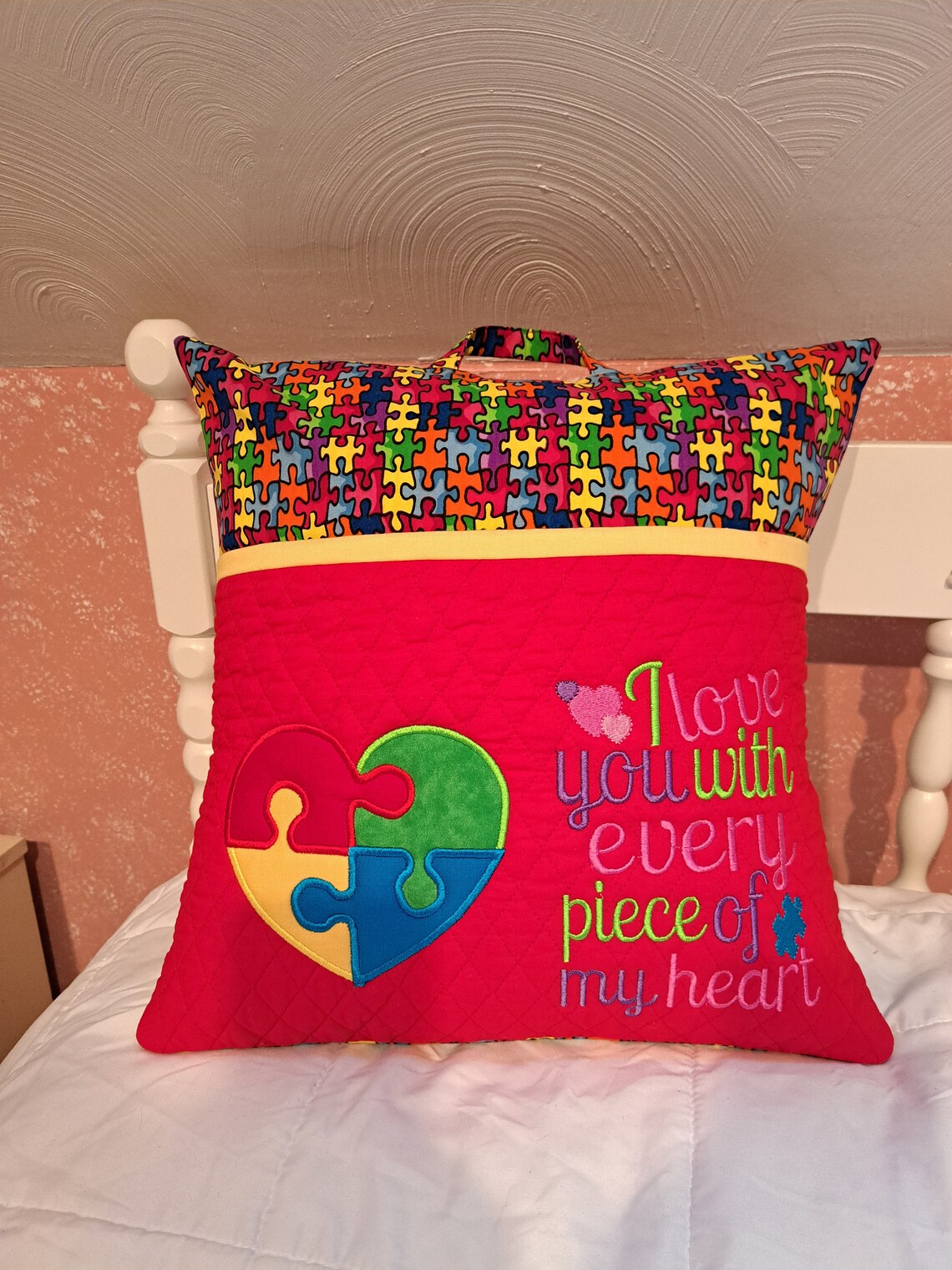 Embroidered Reading Pillow - Etsy