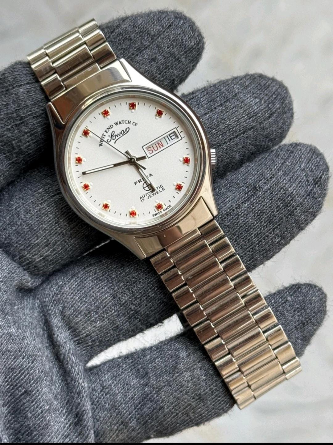 Vintage West End Watch Co. Sowar Prima Automatic Swiss Made Wristwatch ...