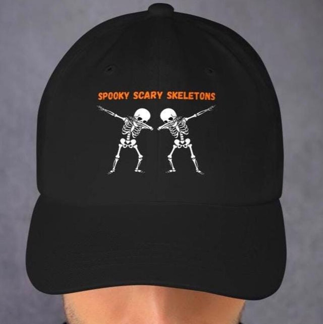 Spooky Scary Skeletons Dad Hat: Halloween Hat for Men, Women, and ...
