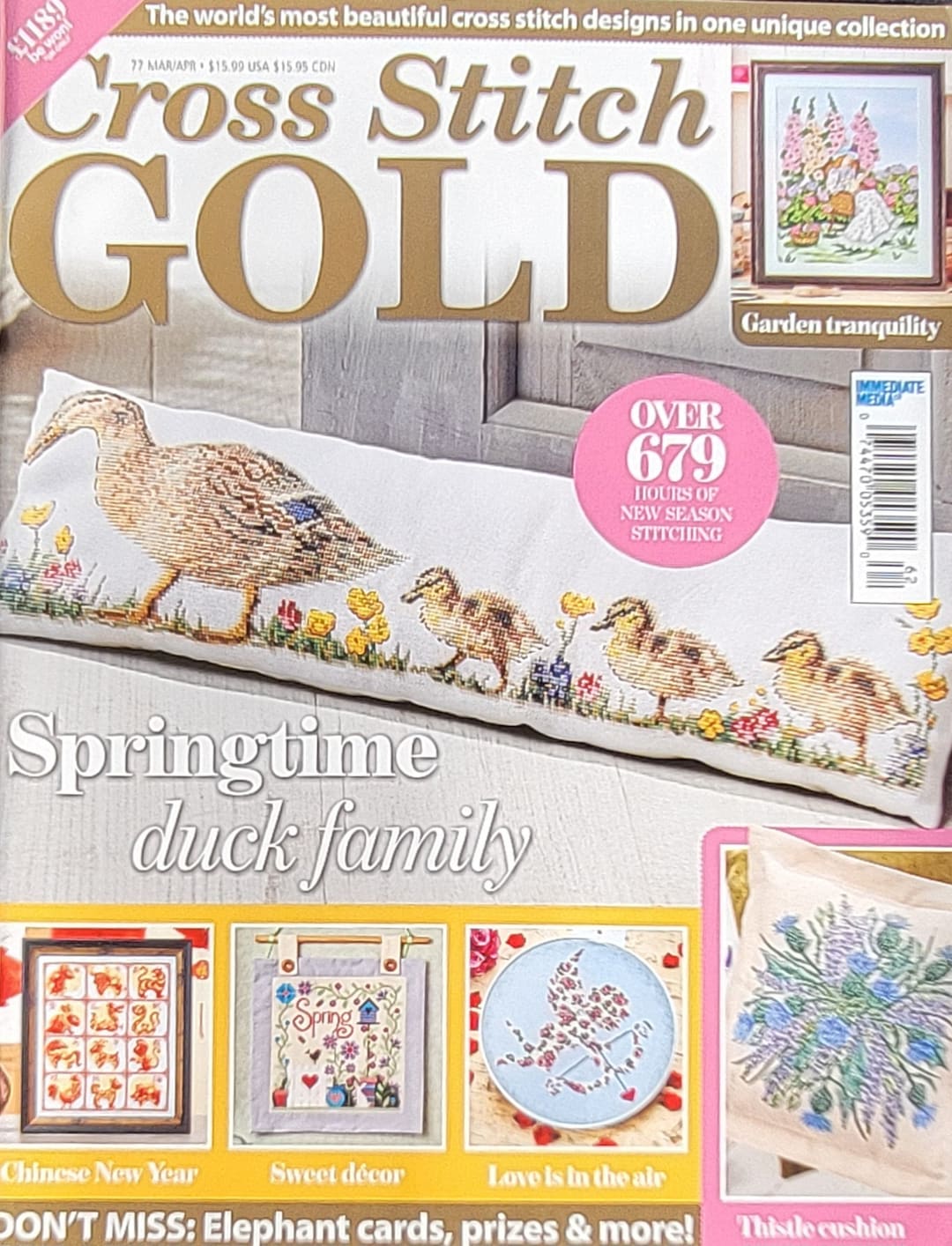 Cross Stitch Gold Magazine | March/april 2020, Springtime Duck Family ...