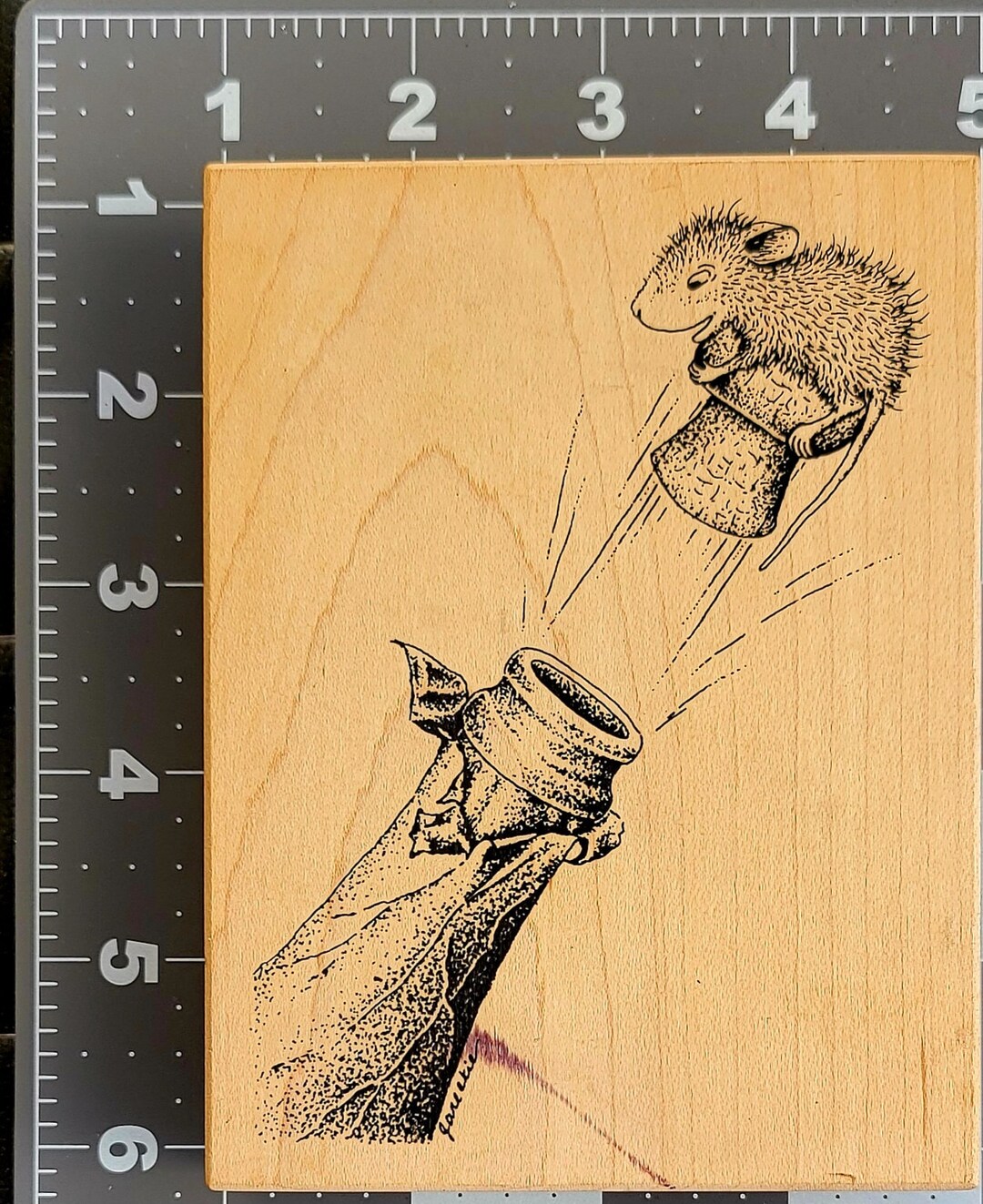 Rubber Stamp | POPPIN MOUSE | House Mouse | Stampa Rosa | 16 ...