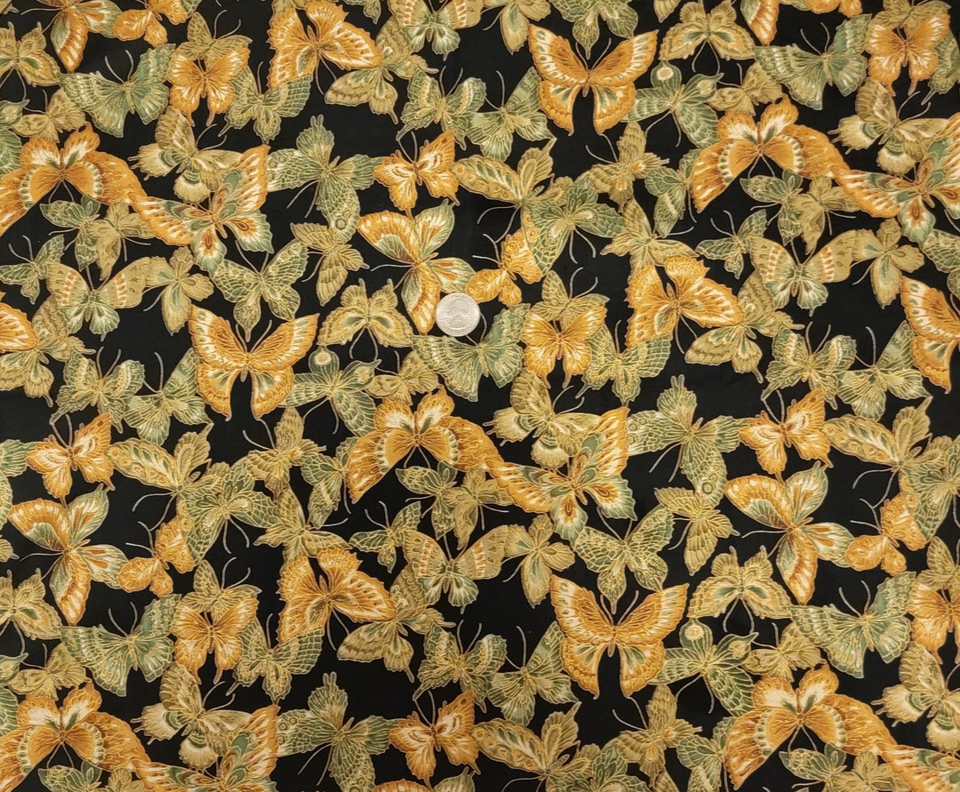 Cotton Fabric | Hoffman International | NATURES ELEMENTS | Butterflies ...