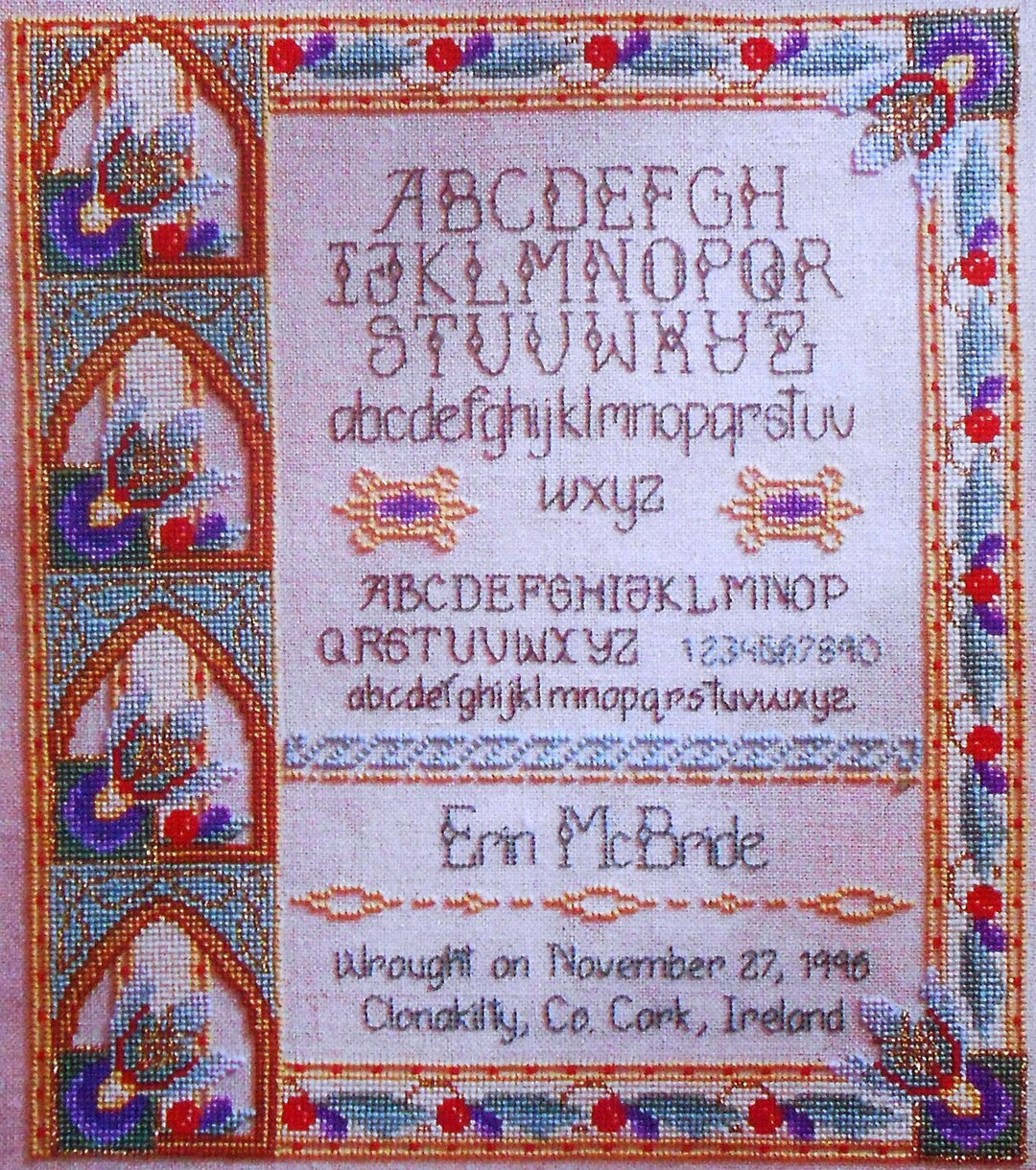 Celtic Sampler Cross Stitch Pattern | Historic Alphabet (chart) - Etsy