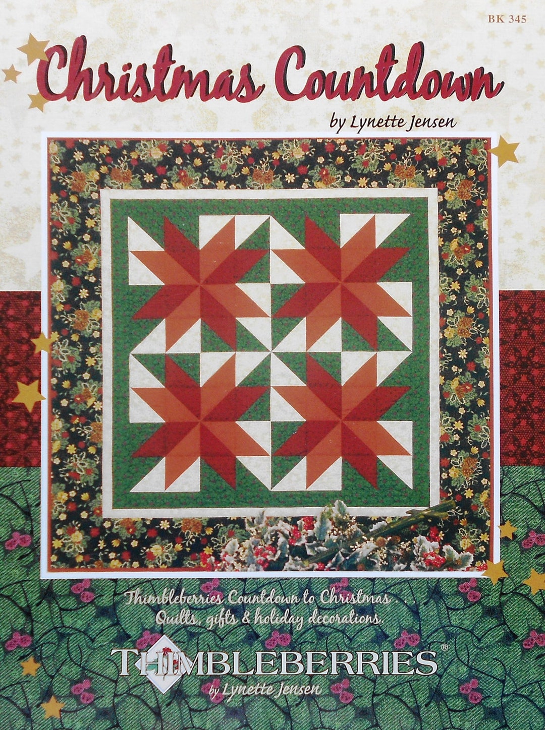 Thimbleberries by Lynette Jensen CHRISTMAS COUNTDOWN Patchwork Applique Wall Quilt Pattern ...