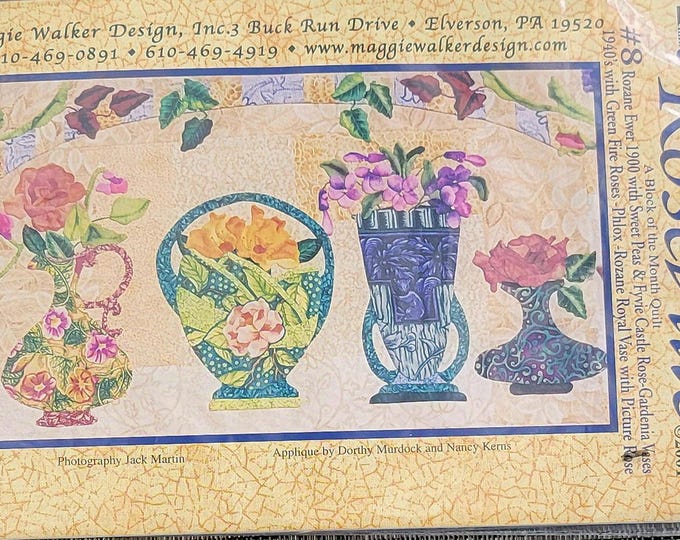 Quilt Kit | Maggie Walker | BOM #8 | ROSEVILLE | Rozane Ewer 1900 ...