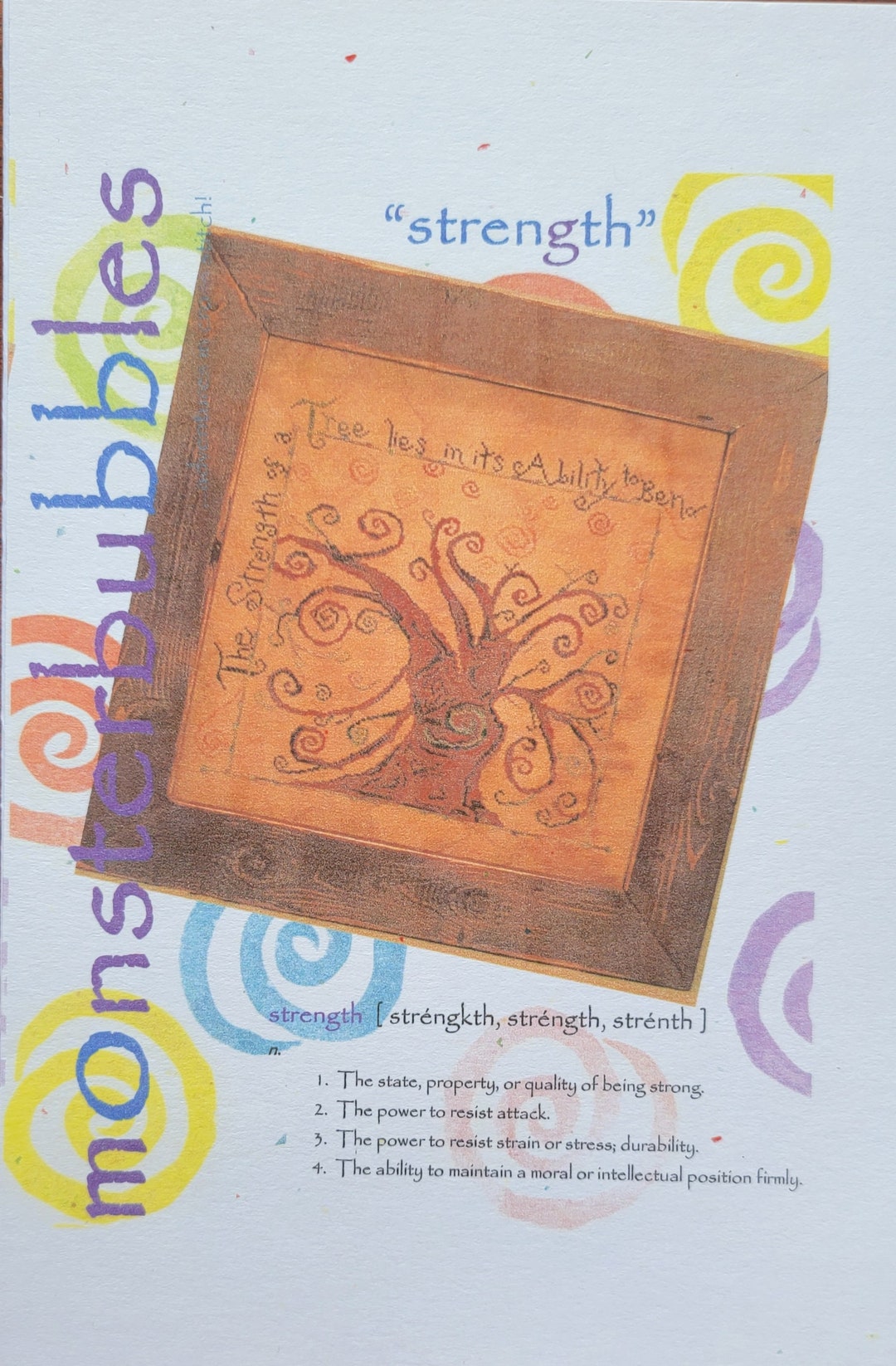 Cross Stitch Pattern | Heather Daly | STRENGTH | Monsterbubbles ...