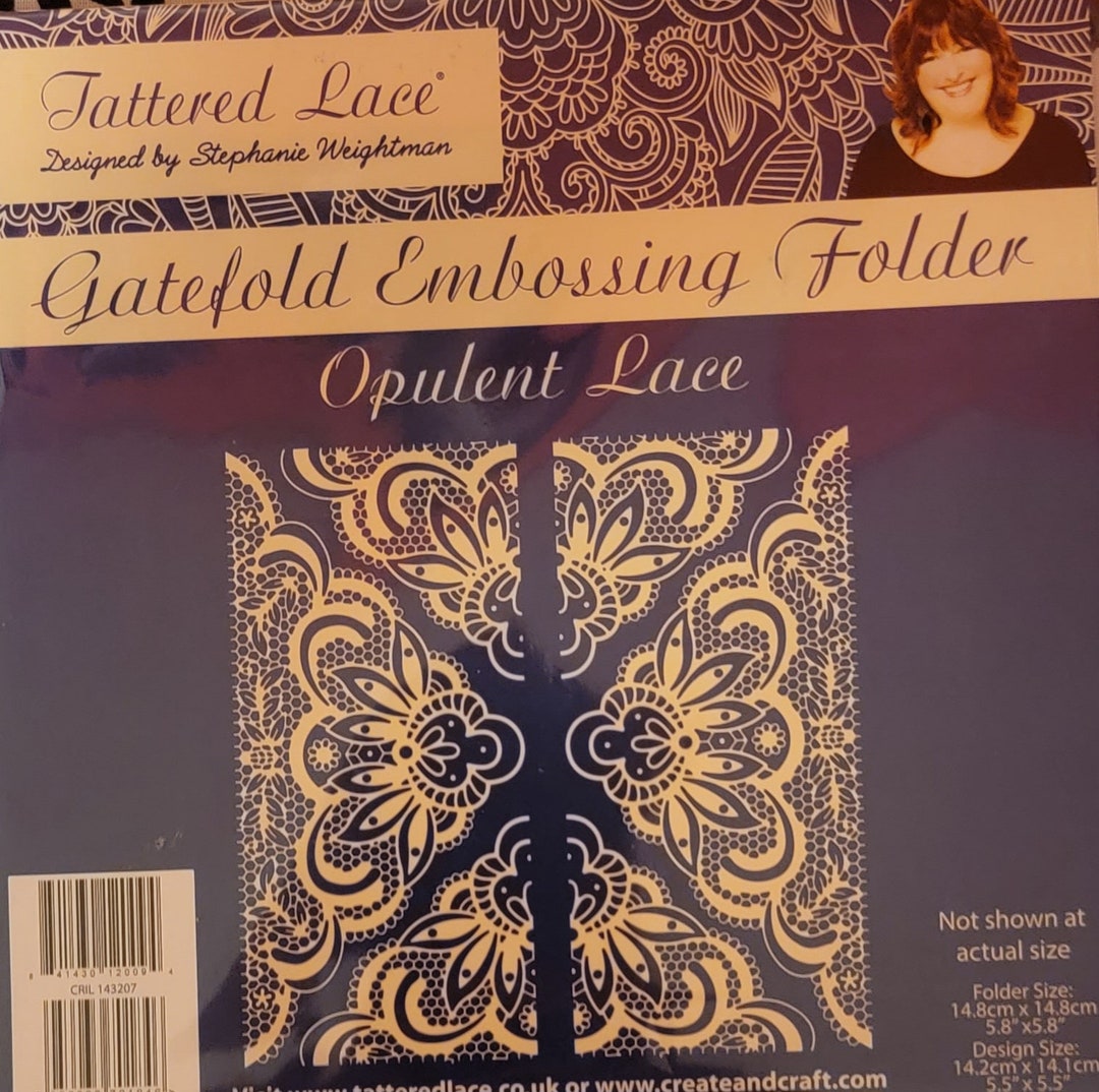 Gatefold Embossing Folder | OPULENT LACE | Tattered Lace | Stephanie ...