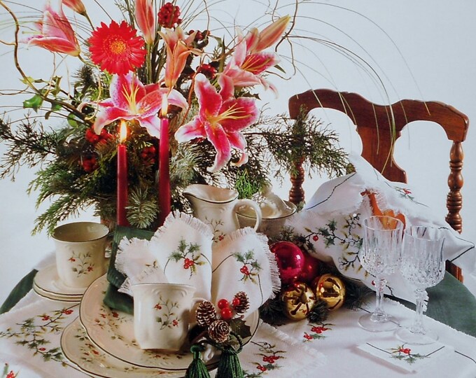 Pfaltzgraff WINTERBERRY Volume One Christmas Table Linens - Counted ...