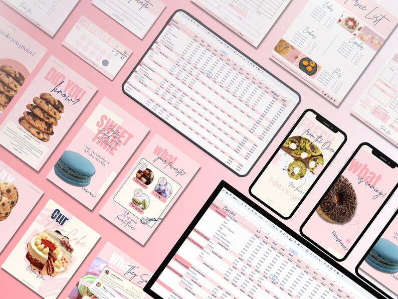 Editable Bakery Business Startup Package | Bakery Spreadsheet, Digital ...