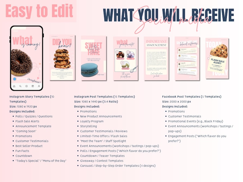 Bakery Business Canva Templates | Order Forms, Social Media (digital ...