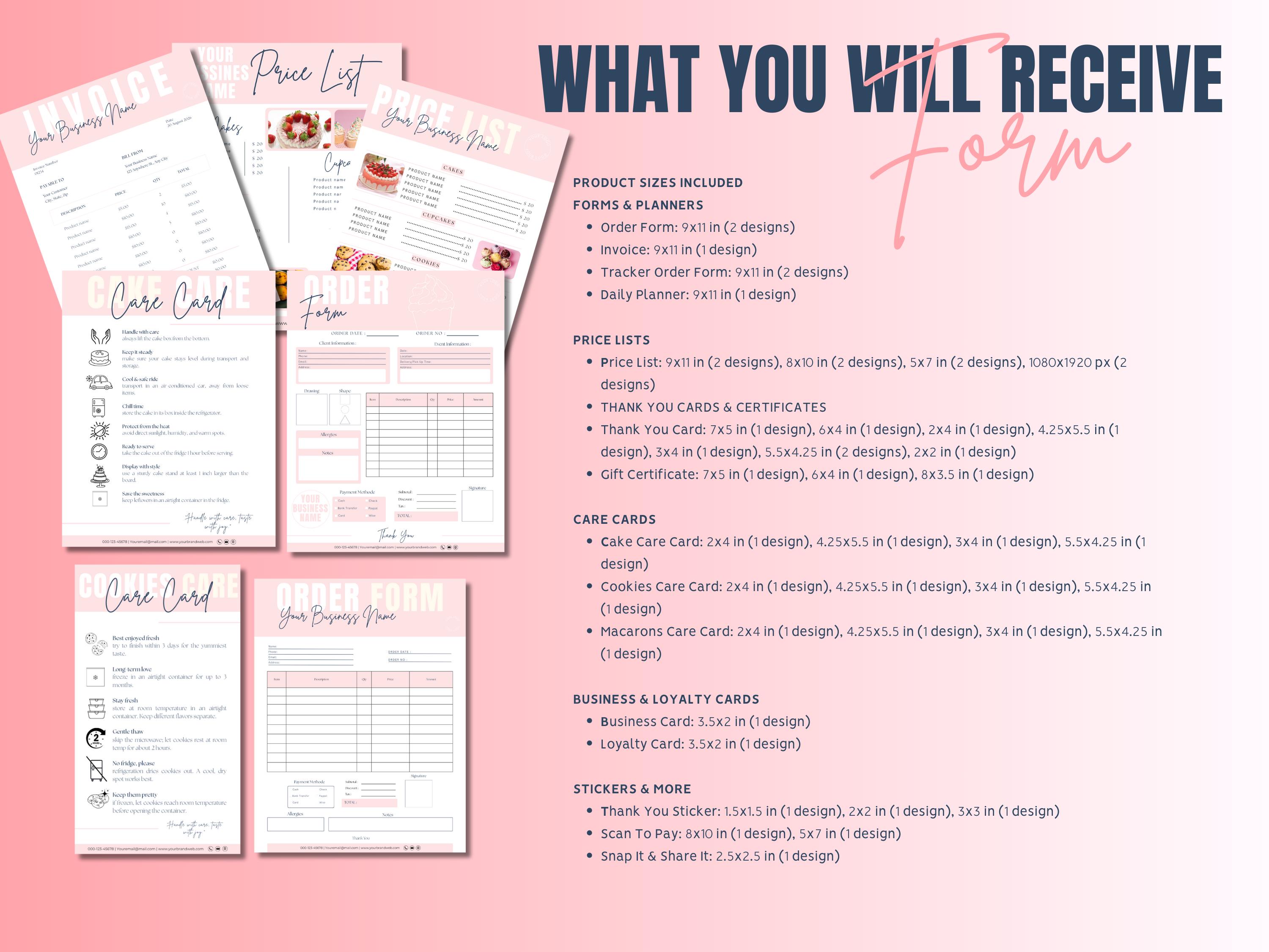 Editable Bakery Business Startup Package | Bakery Spreadsheet, Digital ...