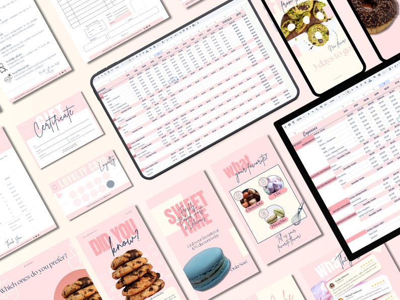 Editable Bakery Business Startup Package | Bakery Spreadsheet, Digital ...