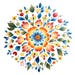 Watercolor Mexican Folk Art Flowers Clipart: Vibrant Floral Pngs ...