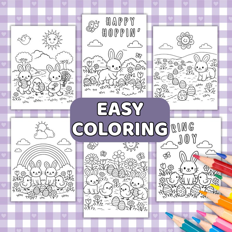 Easter Coloring Pages for Kids, Spring Activity, Easter Printable - Etsy