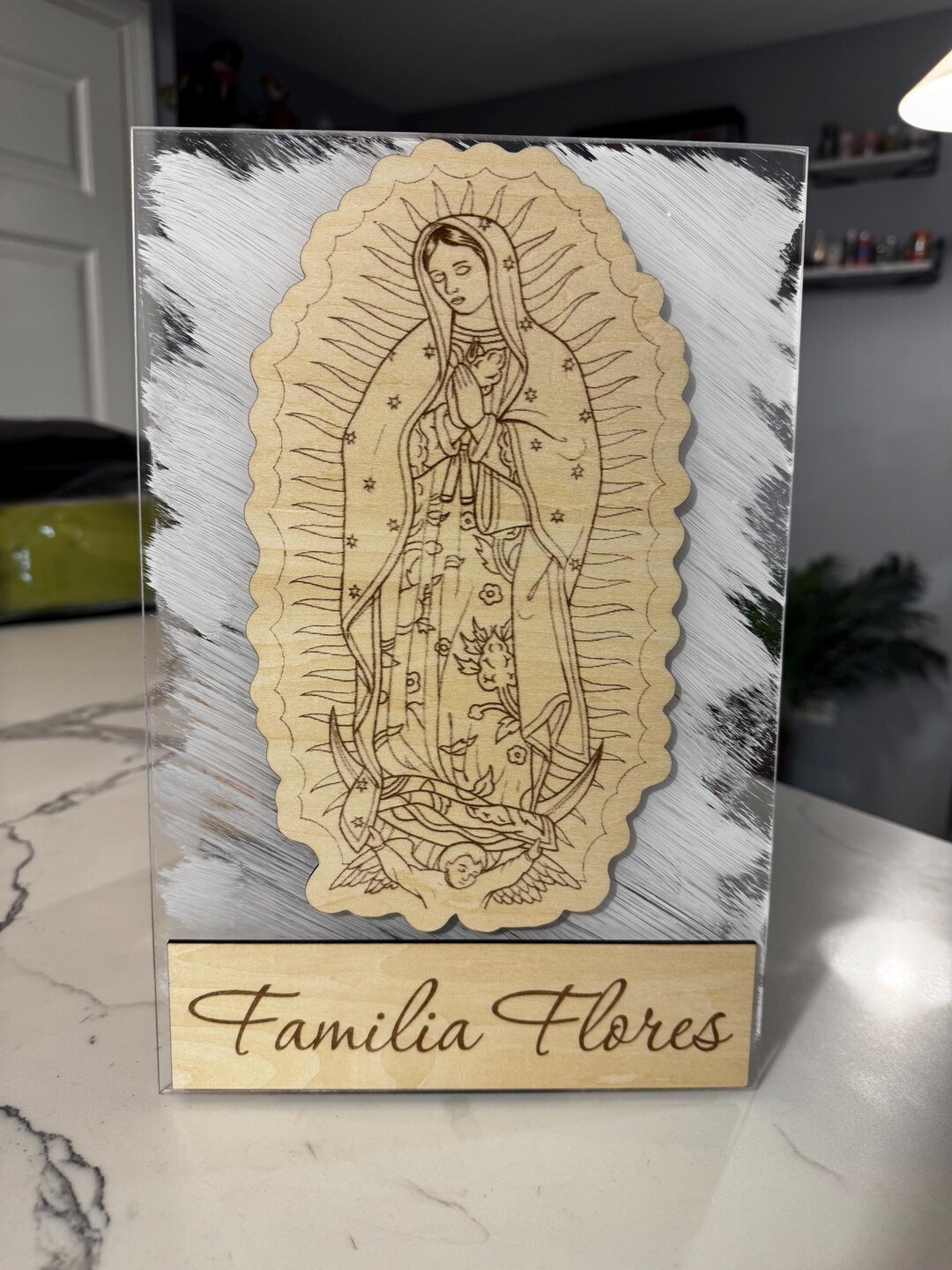 Personalized Our Lady of Guadalupe Plaque | Custom Family Name Catholic ...